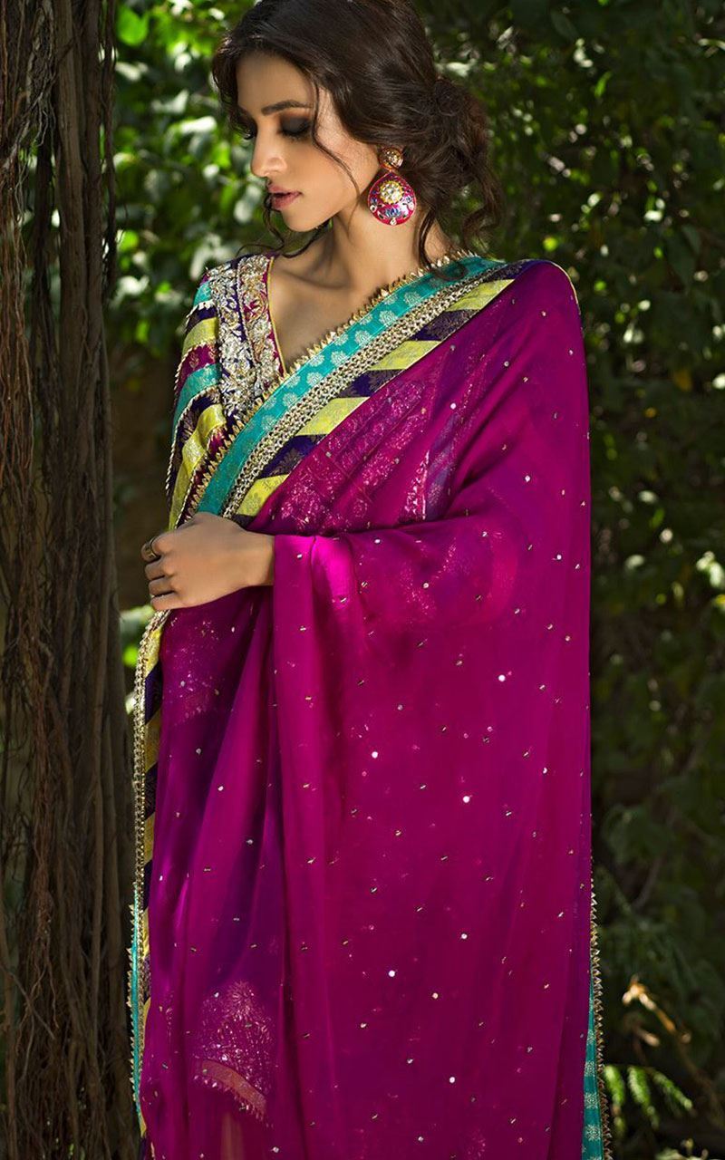 Violet and lime green