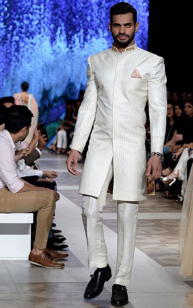 Brocade sherwani set